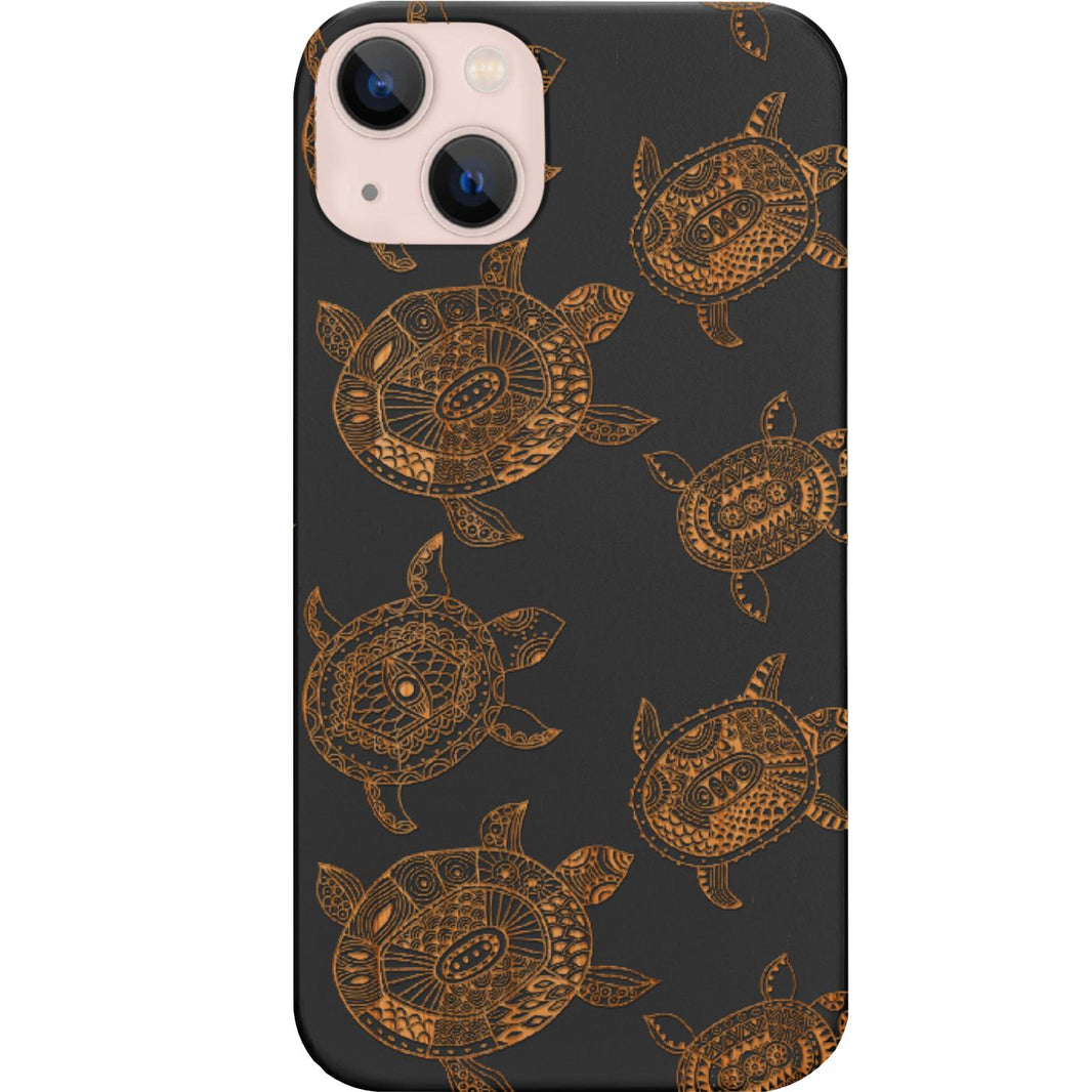 Sea Turtle Phone Case : Wooden Turtle Phone Cases for iPhone & Samsung